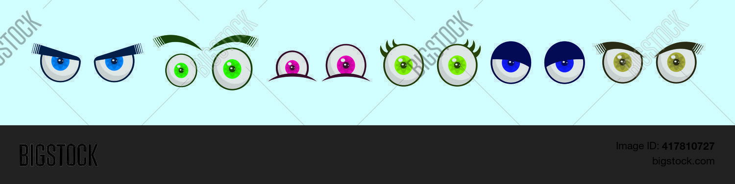 Set Eye. Cartoon Icon Vector & Photo (Free Trial) | Bigstock
