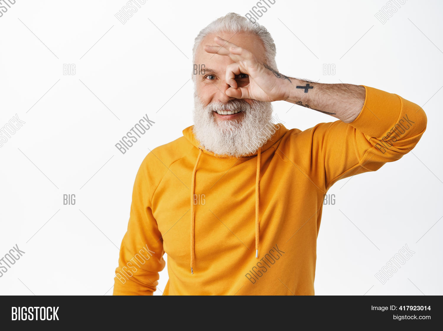 Happy Old Man Tattoos Image & Photo (Free Trial) | Bigstock