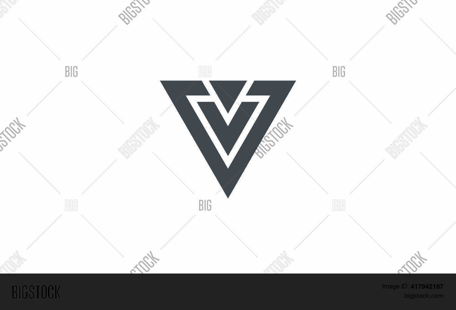 Triangle V Letter Vector & Photo (Free Trial) | Bigstock