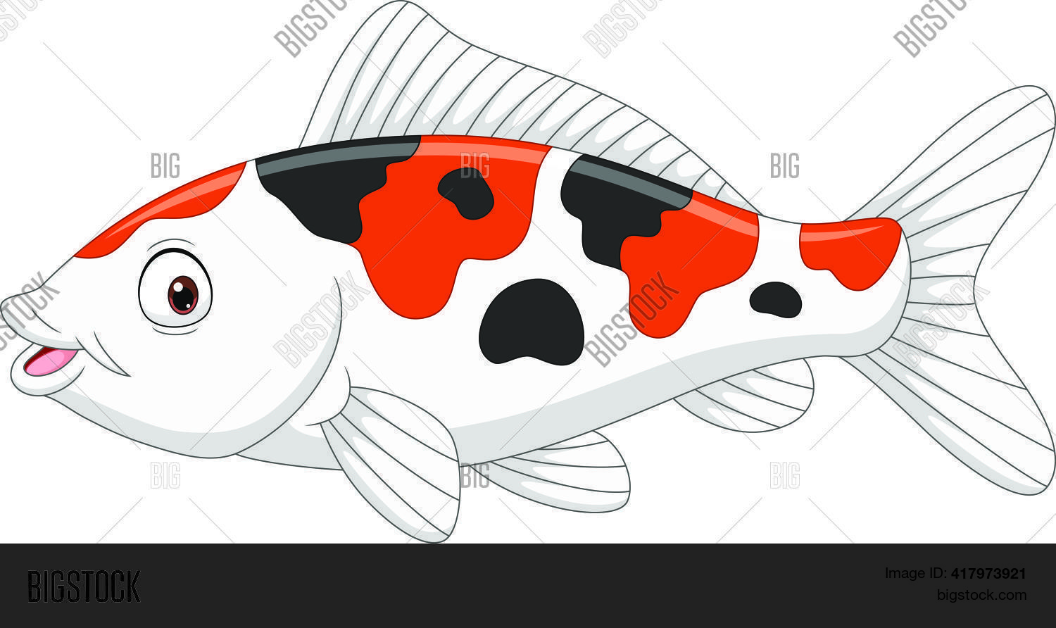 Cartoon Funny Koi Vector & Photo (Free Trial) | Bigstock