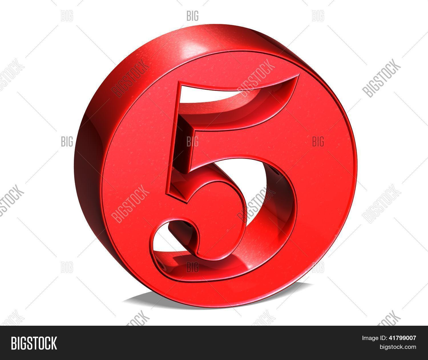 3D Shiny Red Number Image & Photo (Free Trial) | Bigstock