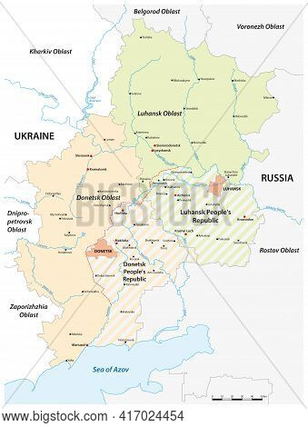 Map Disputed Donbass Vector & Photo (Free Trial) | Bigstock