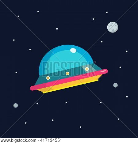 Ufo Spaceship Flat Vector & Photo (Free Trial) | Bigstock
