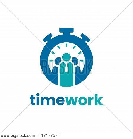 Time Work Logo Design Vector & Photo (Free Trial) | Bigstock