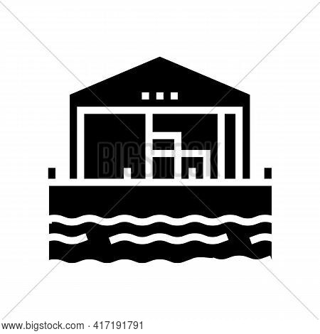 Pier Port Glyph Icon Vector & Photo (Free Trial) | Bigstock