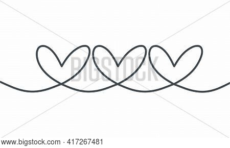 Three Heart Line Vector & Photo (Free Trial) | Bigstock