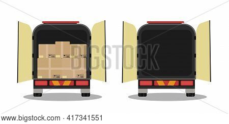 Delivery Truck Boxes Vector & Photo (Free Trial) | Bigstock