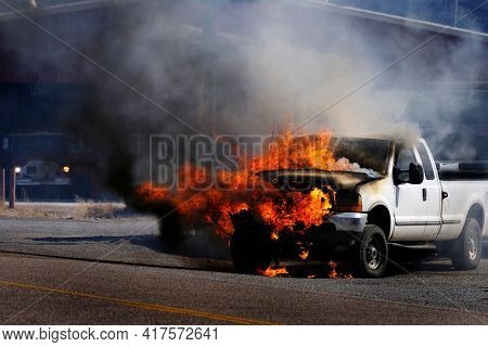 Truck Vehicle On Fire Image & Photo (Free Trial) | Bigstock