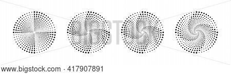 Halftone Vortex. Halftone. Dotted Background. Set Of Halftone Vortexs ...