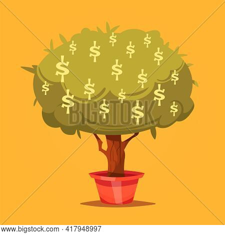 Cartoon Money Tree Vector & Photo (Free Trial) | Bigstock