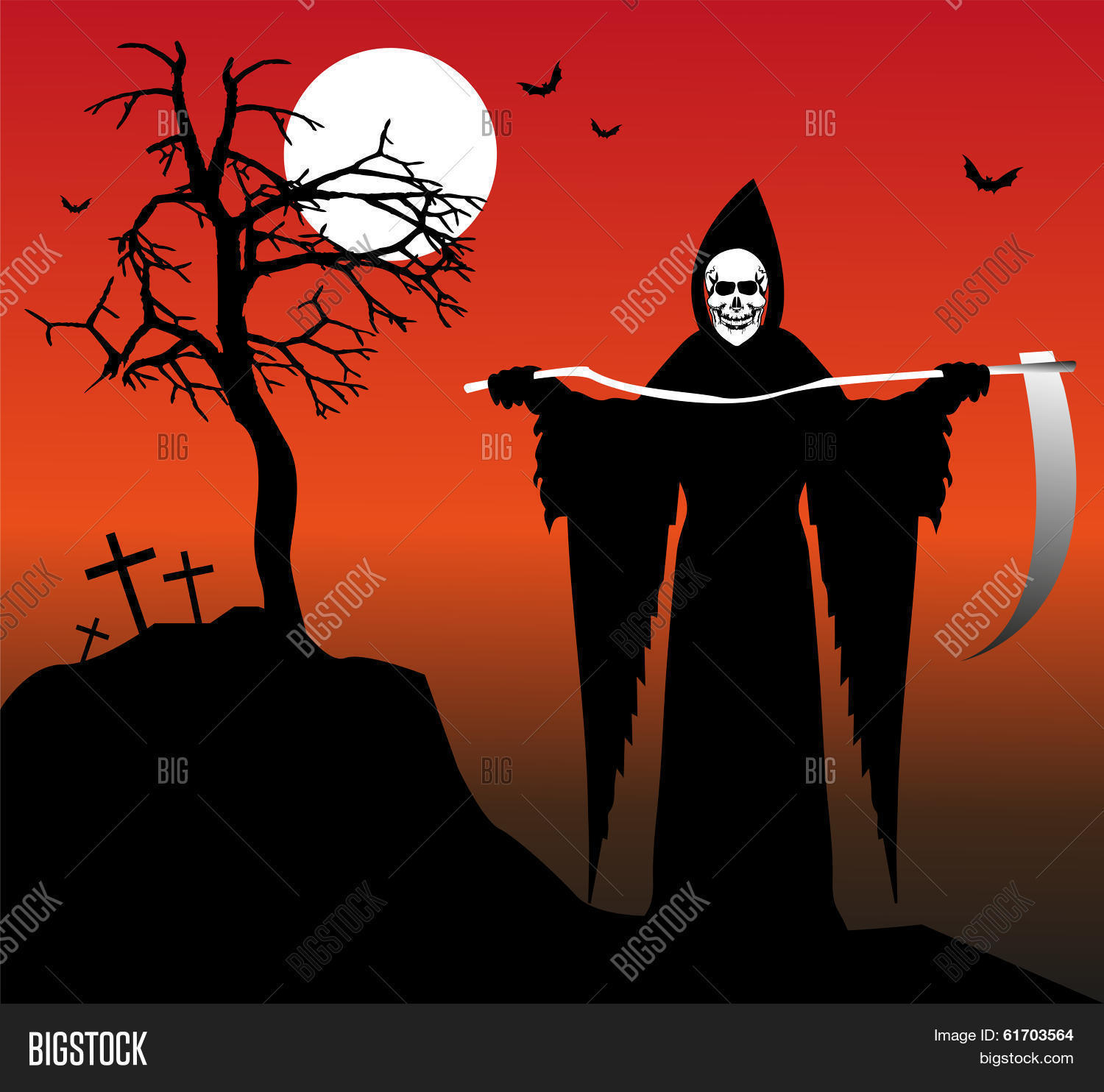 Death Scythe Under Vector & Photo (Free Trial) | Bigstock