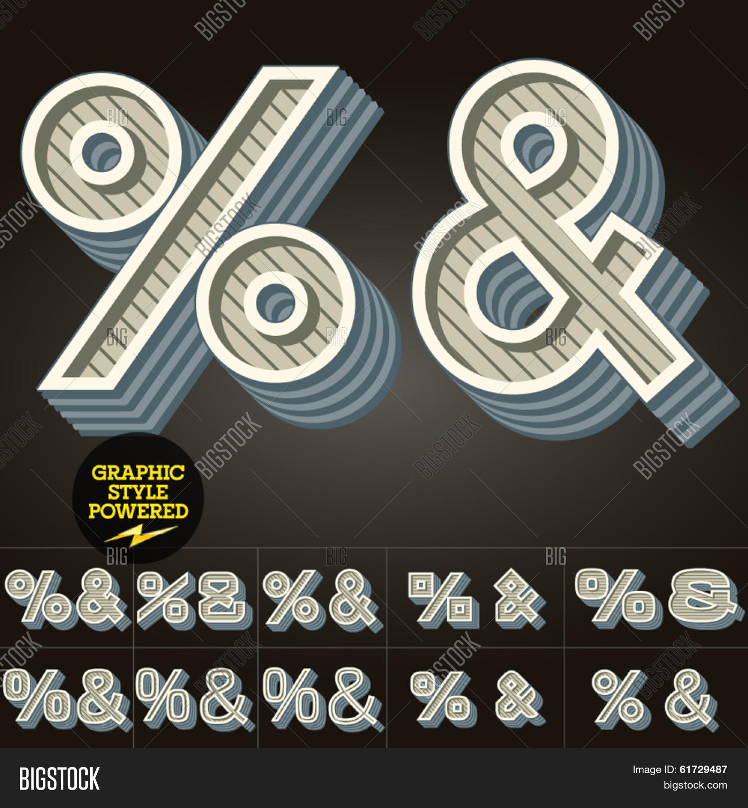 Retro Type Font Vector & Photo (Free Trial) | Bigstock