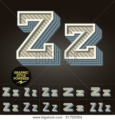 Retro Type Font Vector & Photo (Free Trial) | Bigstock