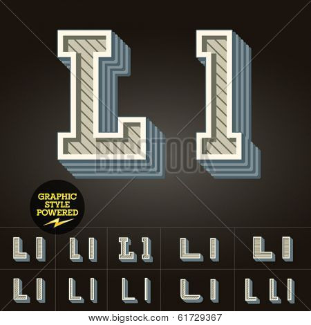 Retro Type Font Vector & Photo (Free Trial) | Bigstock