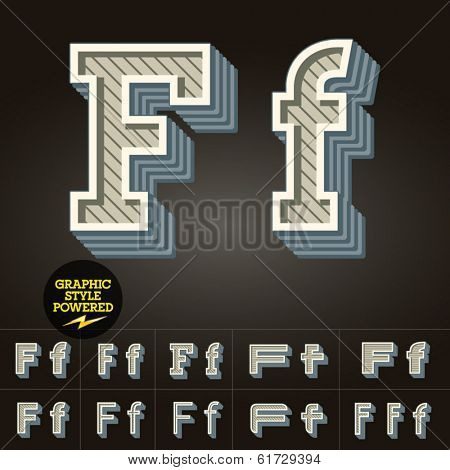 Retro Type Font Vector & Photo (Free Trial) | Bigstock