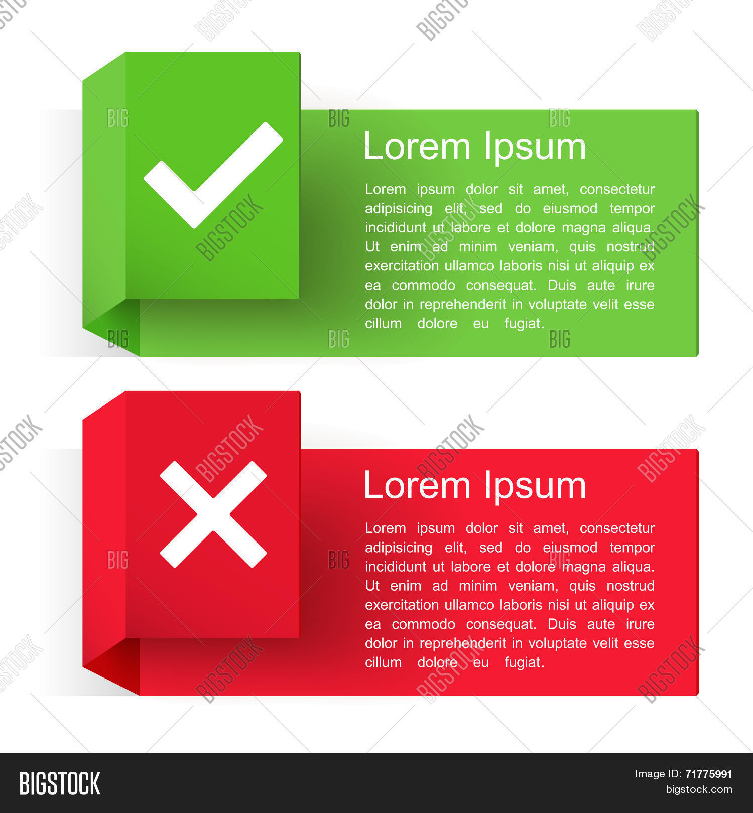 Banners Check Cross Vector & Photo (Free Trial) | Bigstock