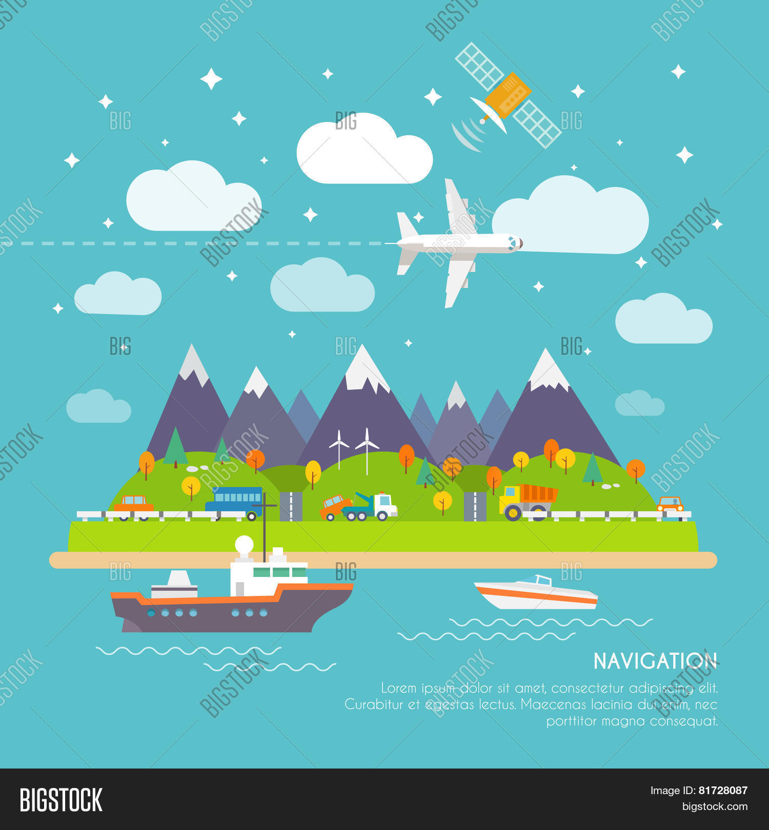 Navigation Poster Vector & Photo (Free Trial) | Bigstock
