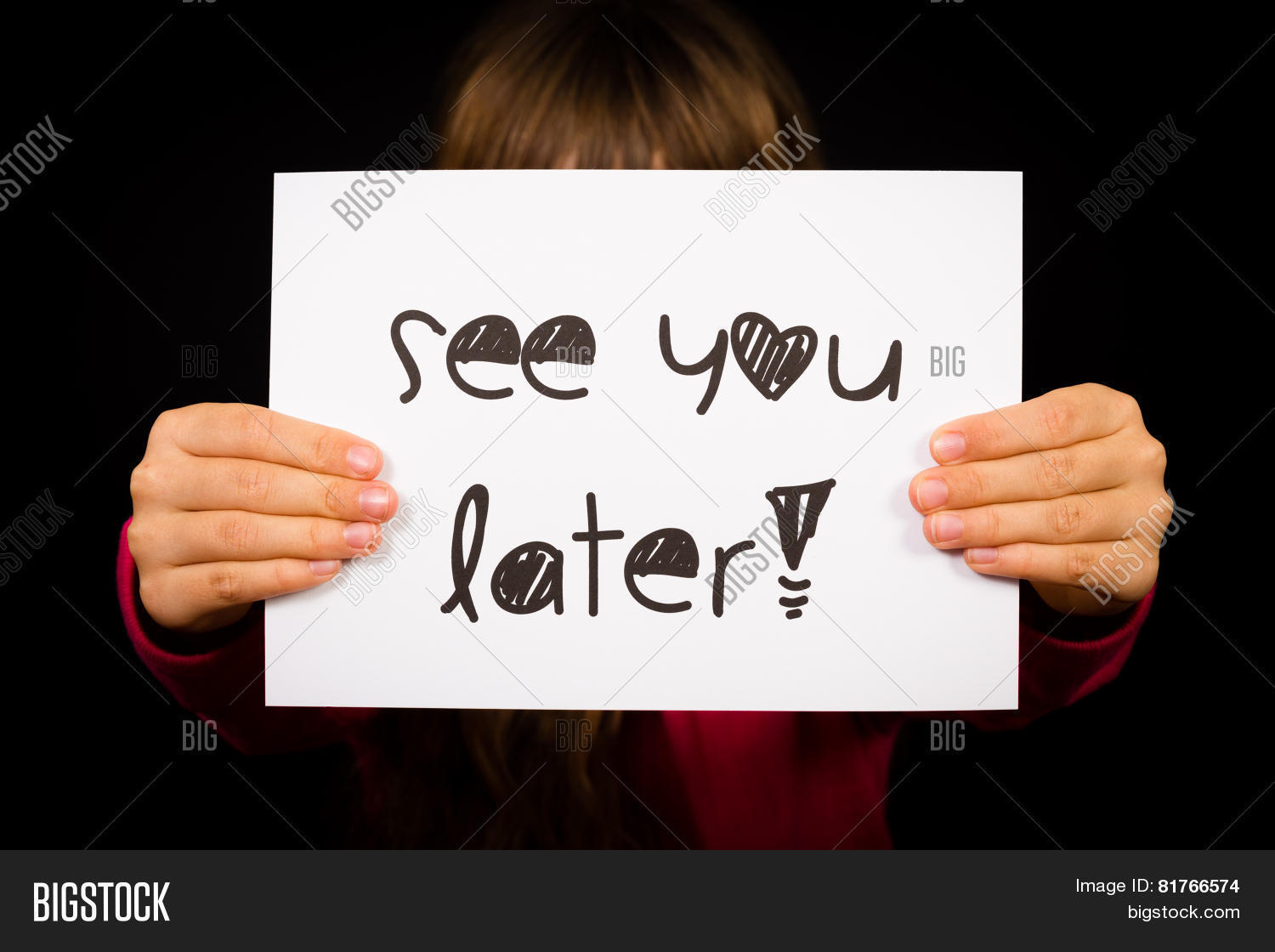 Child Holding See You Image & Photo (Free Trial) | Bigstock