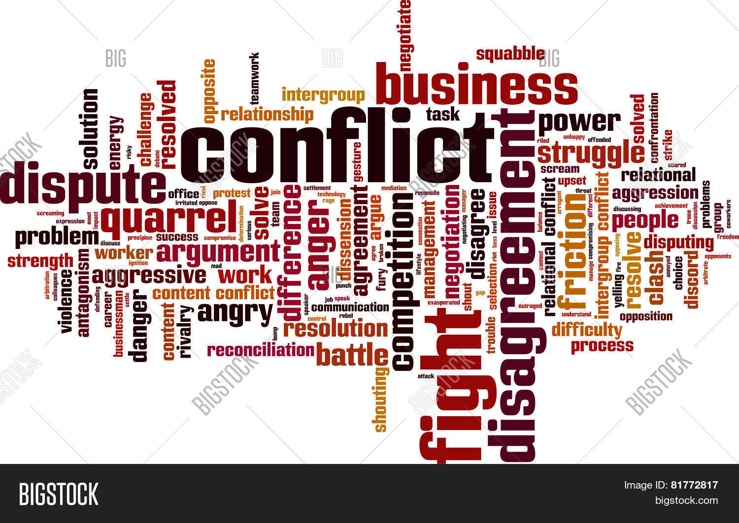 Conflict Word Cloud Vector & Photo (Free Trial) | Bigstock