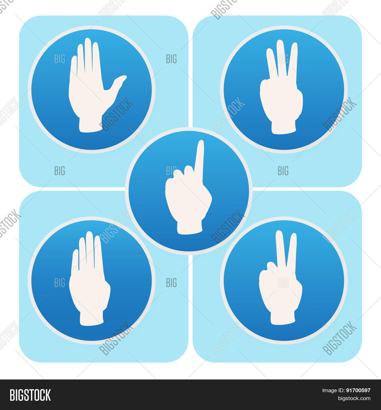 Hand Poses Round Vector & Photo (Free Trial) | Bigstock