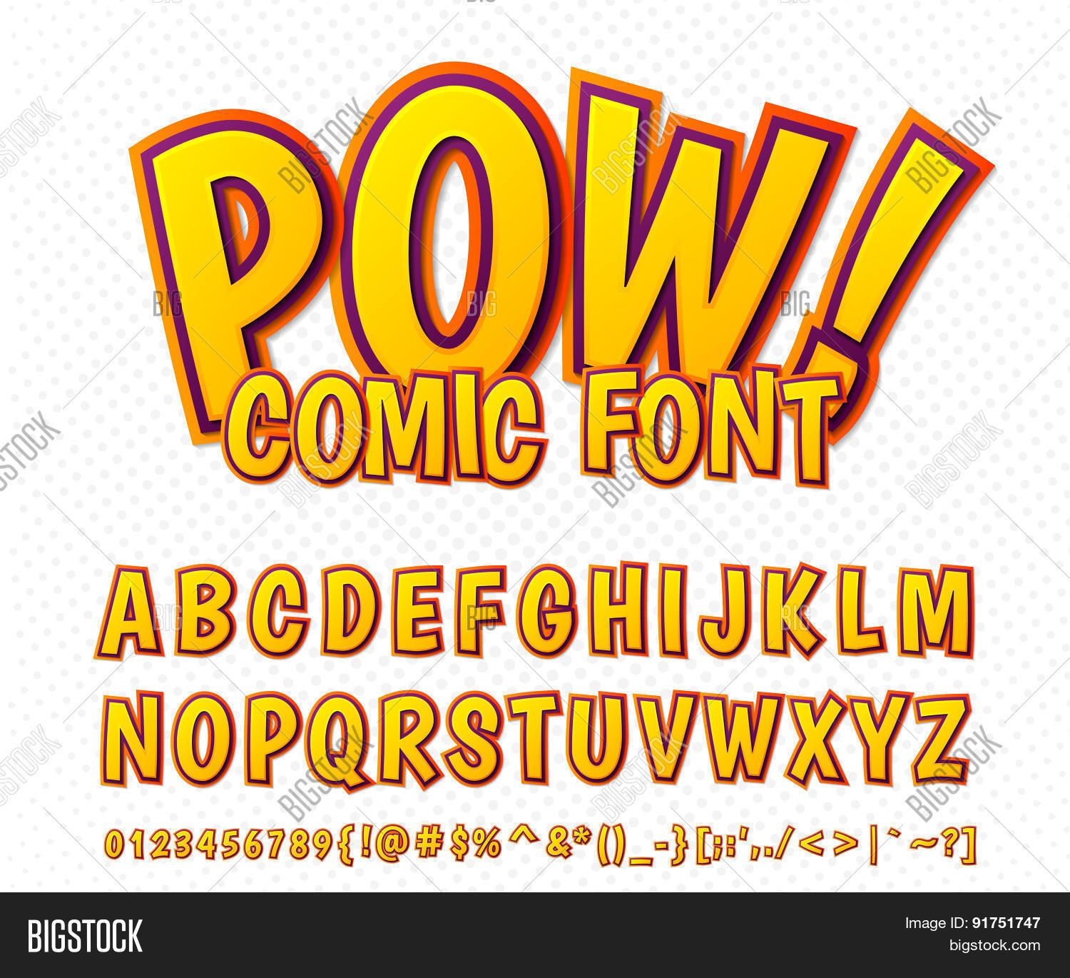 Creative Comic Font. Vector & Photo (Free Trial) | Bigstock