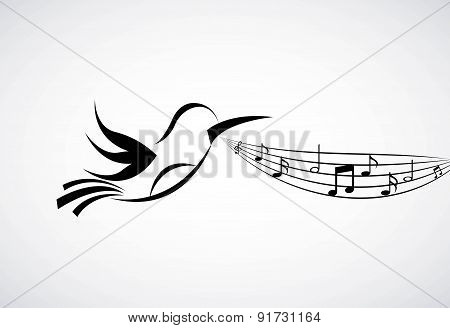 Vector Background Feather Music Notes Images, Illustrations & Vectors ...