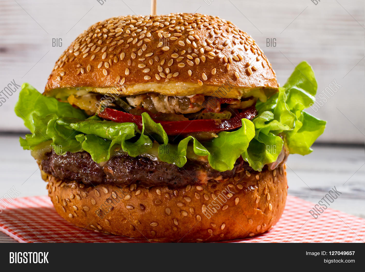 Big Burger Sesame Buns Image & Photo (Free Trial) | Bigstock
