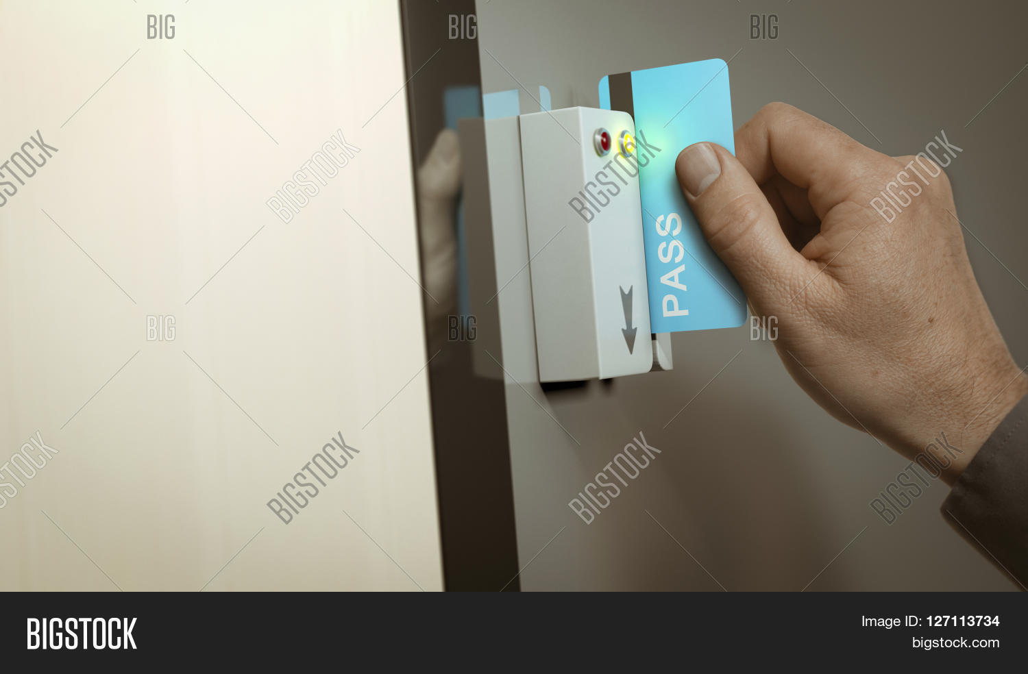 Hand Blue Pass Card Image & Photo (Free Trial) | Bigstock