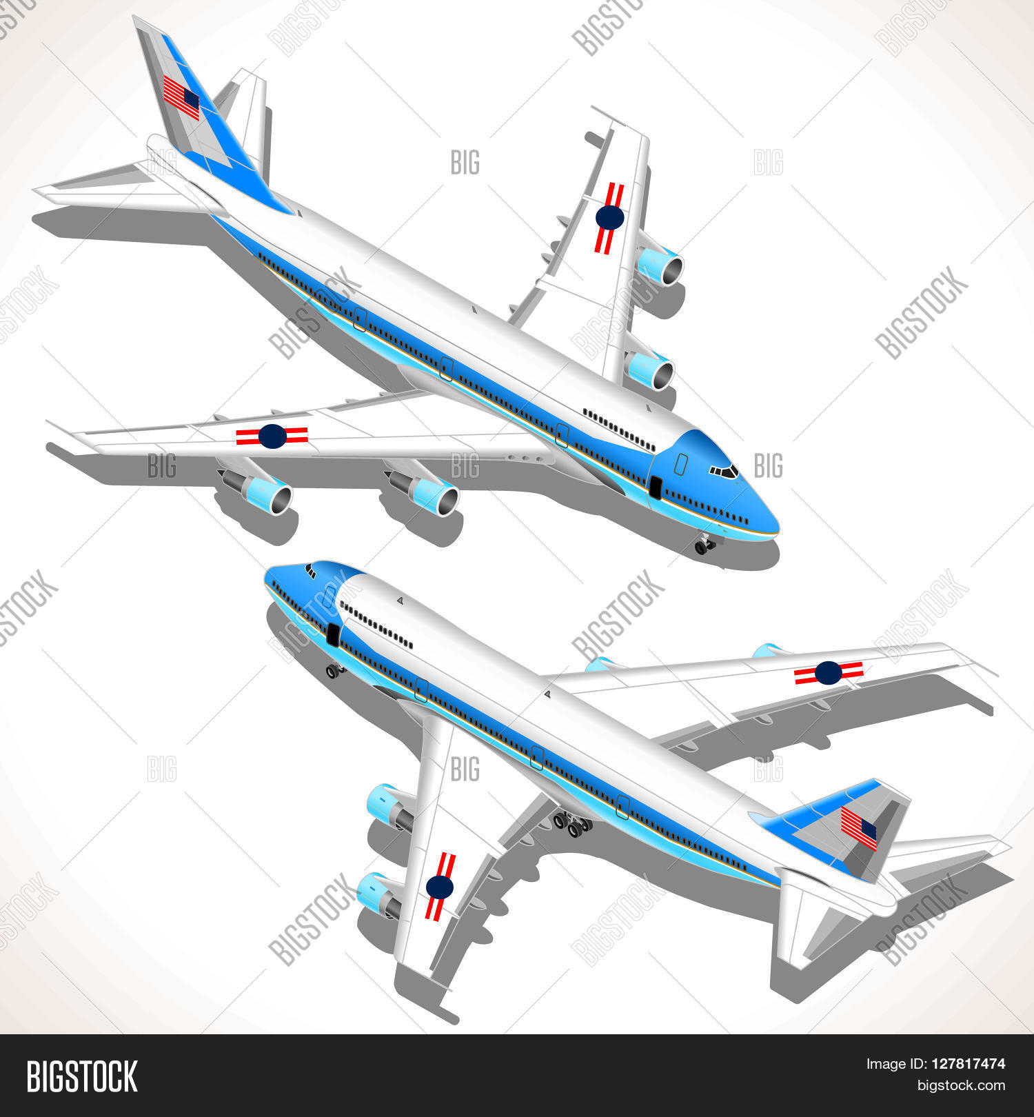 Aircraft Flat 3D Vector & Photo (Free Trial) | Bigstock