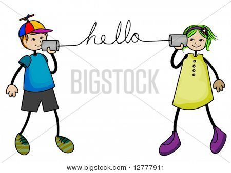 Tin Can Telephone Vector & Photo (Free Trial) | Bigstock