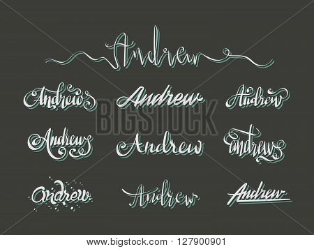 Personal Name Andrew Vector & Photo (Free Trial) | Bigstock