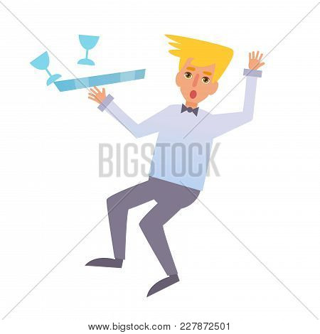 Waiter Falling. Vector & Photo (Free Trial) | Bigstock