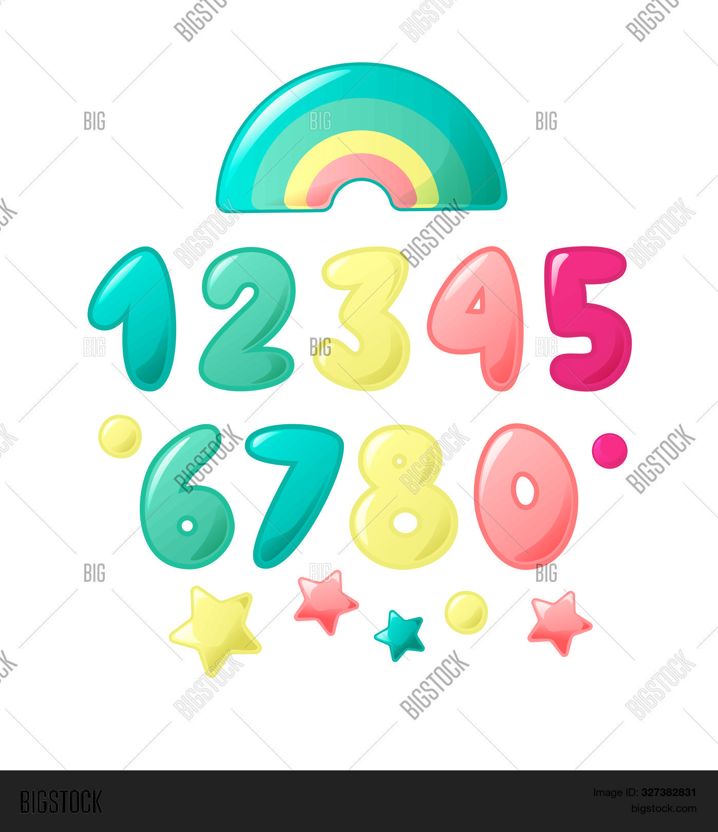 Cute Numbers Kids. Vector & Photo (Free Trial) | Bigstock