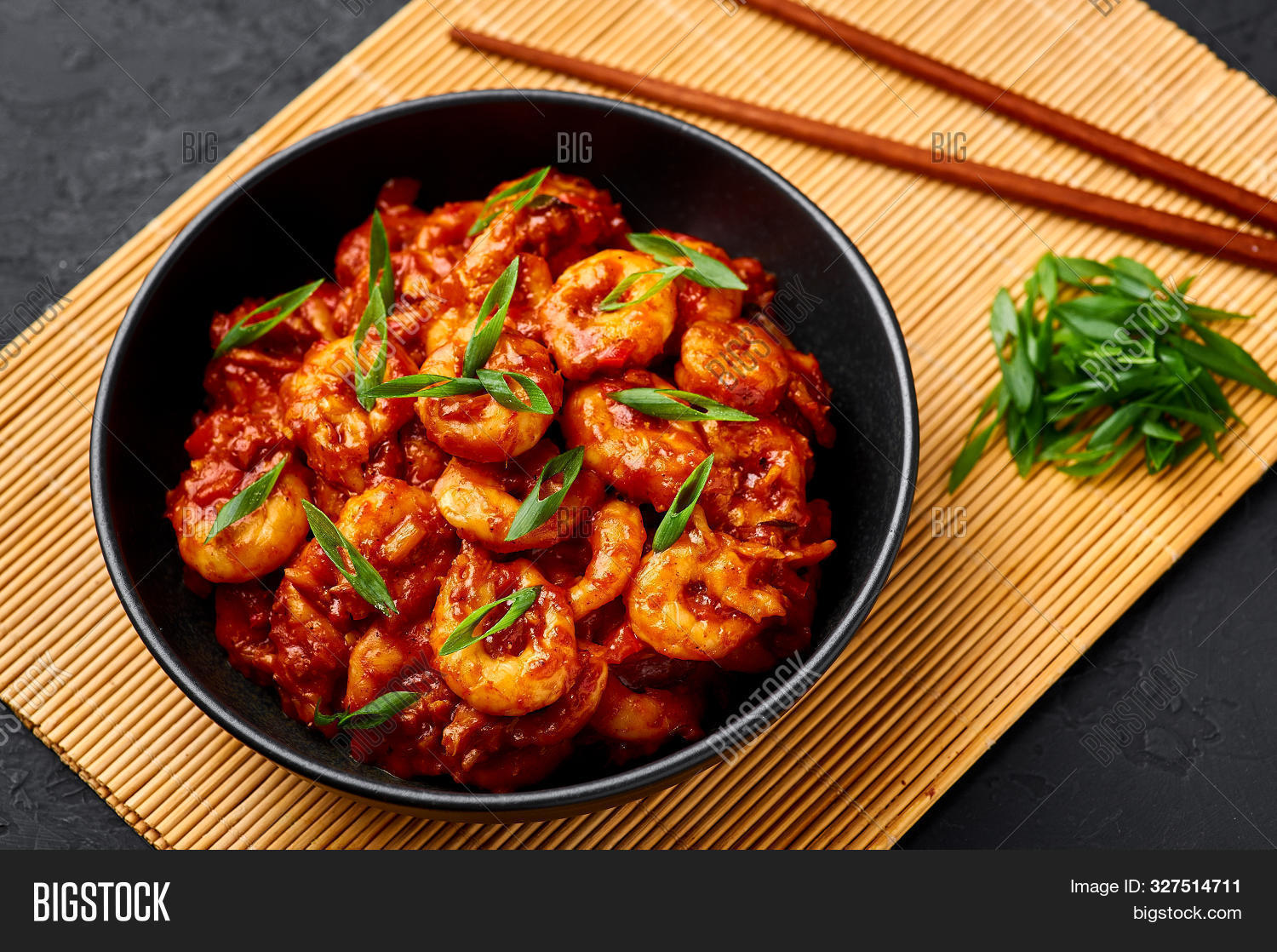 Schezwan Prawns Black Image & Photo (Free Trial) | Bigstock