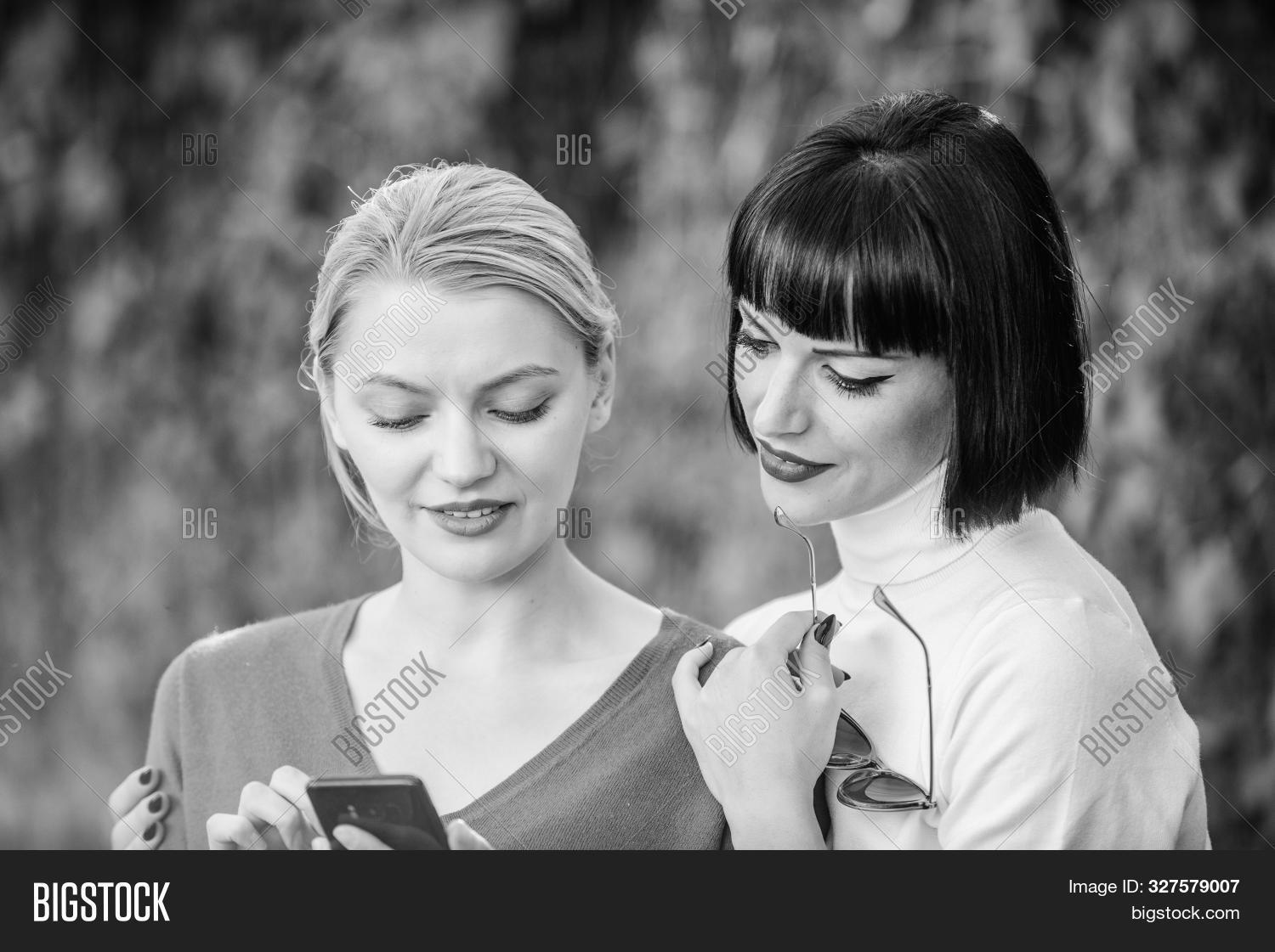 Two Women Smartphone Image & Photo (Free Trial) | Bigstock