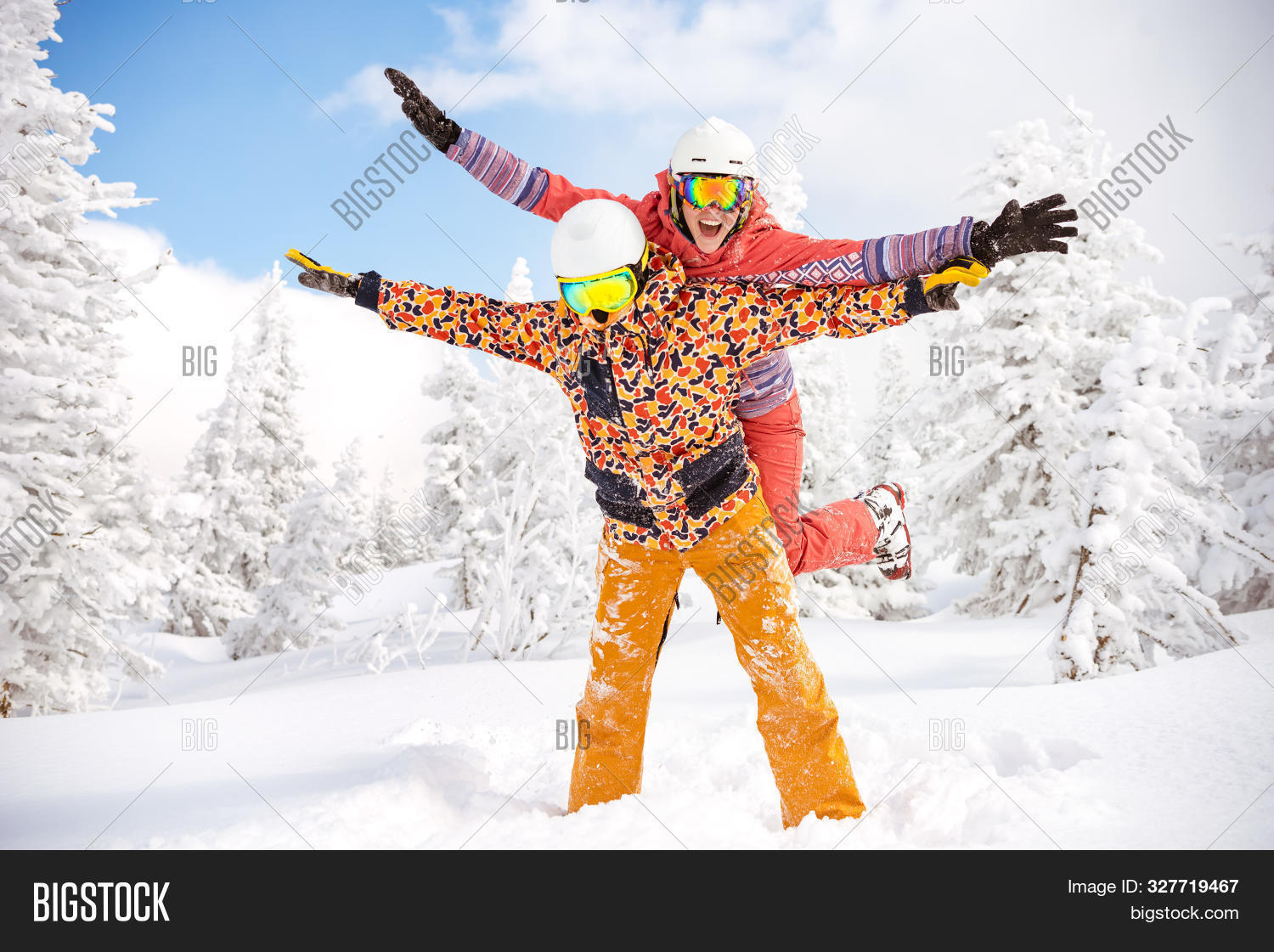 Happy Couple Skier Image & Photo (Free Trial) | Bigstock