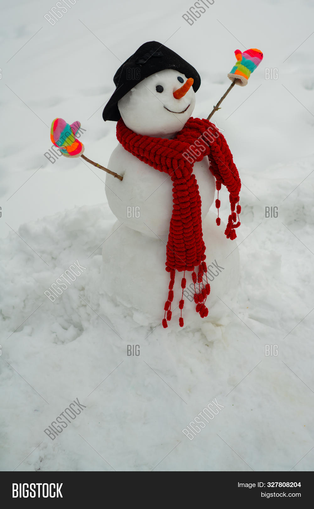 Snowman Scarf Hat. Image & Photo (Free Trial) | Bigstock