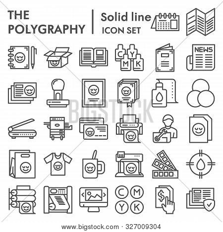 Polygraphy Line Icon Vector & Photo (Free Trial) | Bigstock