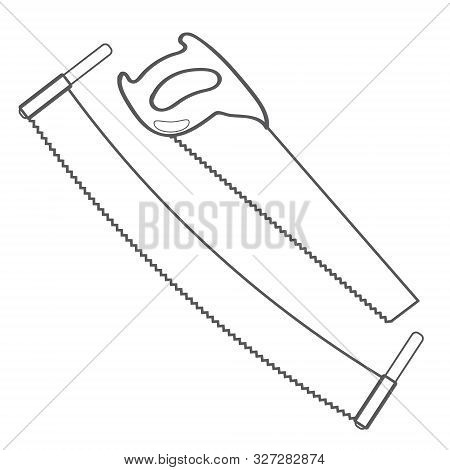 Two-man Saw Outline Vector & Photo (Free Trial) | Bigstock