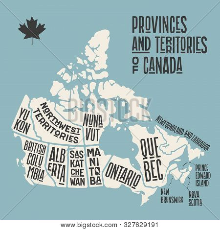Map Canada. Poster Map Image & Photo (Free Trial) | Bigstock
