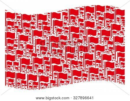Waving Red Flag Vector & Photo (Free Trial) | Bigstock