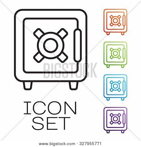 Black Line Safe Icon Vector & Photo (Free Trial) | Bigstock