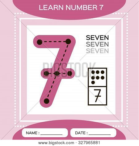 Learn Numbers 7. Vector & Photo (Free Trial) | Bigstock