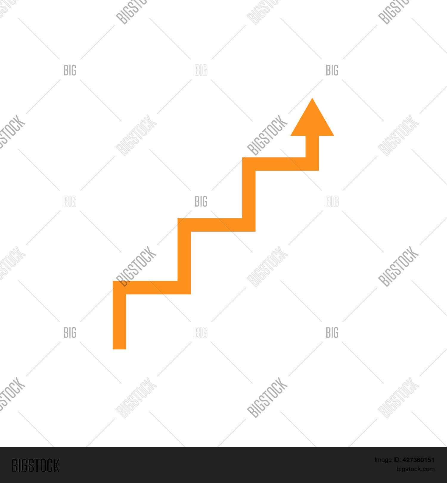 Arrow Upstair Vector Vector & Photo (Free Trial) | Bigstock