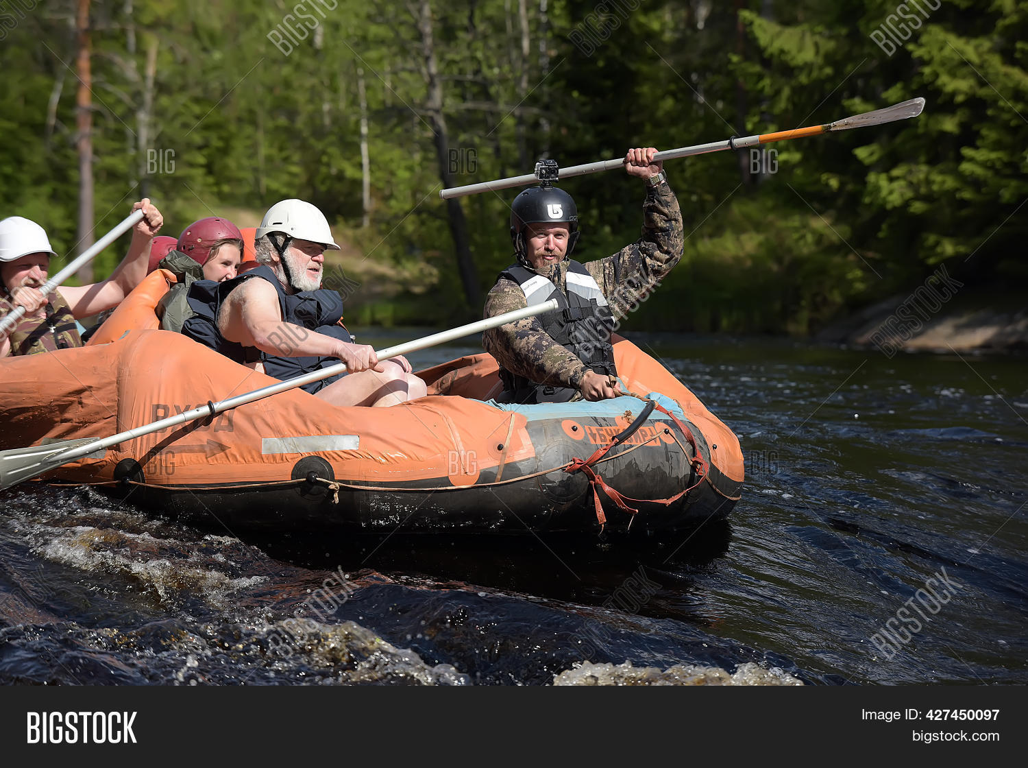 Rafters Rafting Boat Image & Photo (Free Trial) | Bigstock