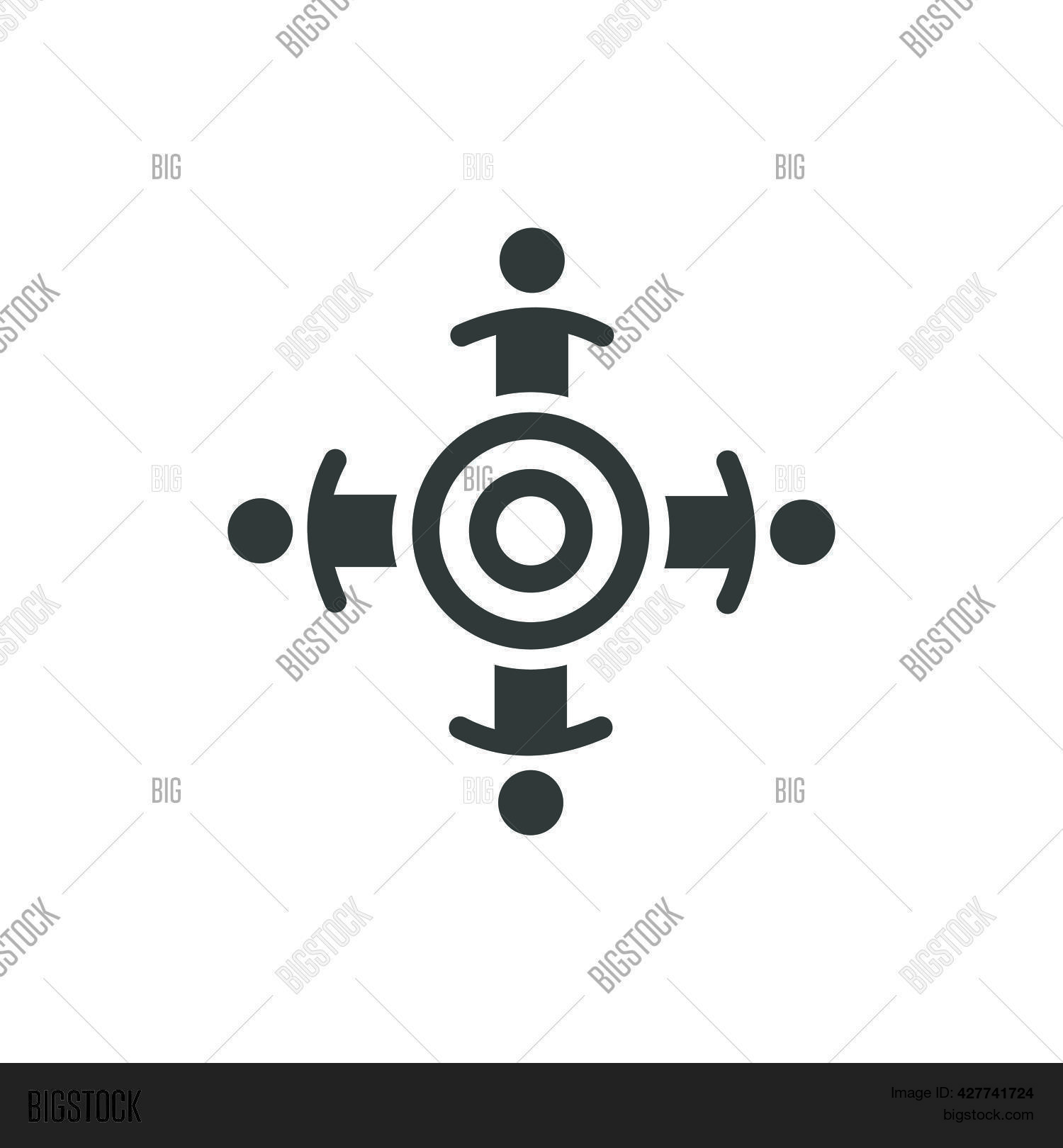 Teamwork Target Icon Vector & Photo (Free Trial) | Bigstock