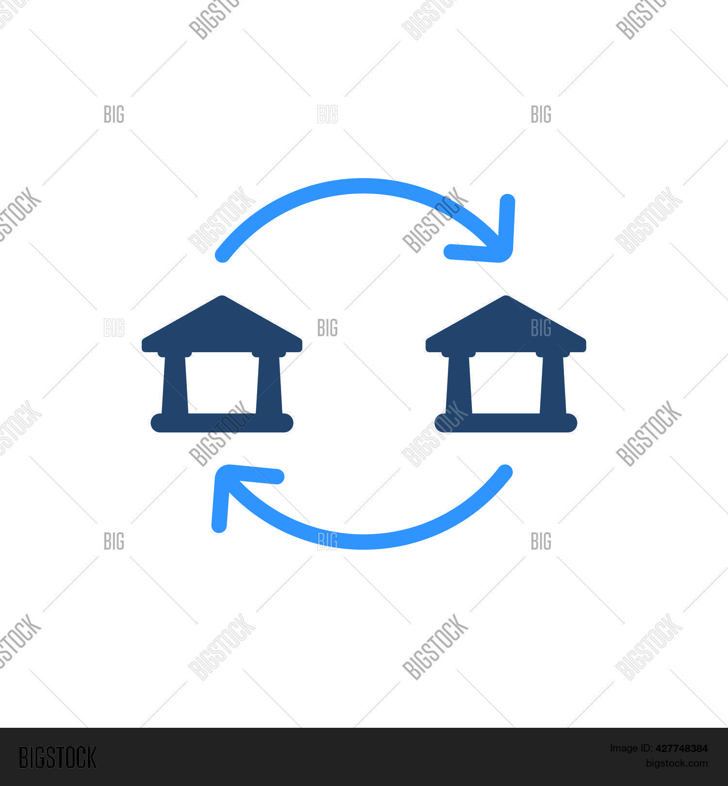 Bank Transaction Icon Vector & Photo (Free Trial) | Bigstock