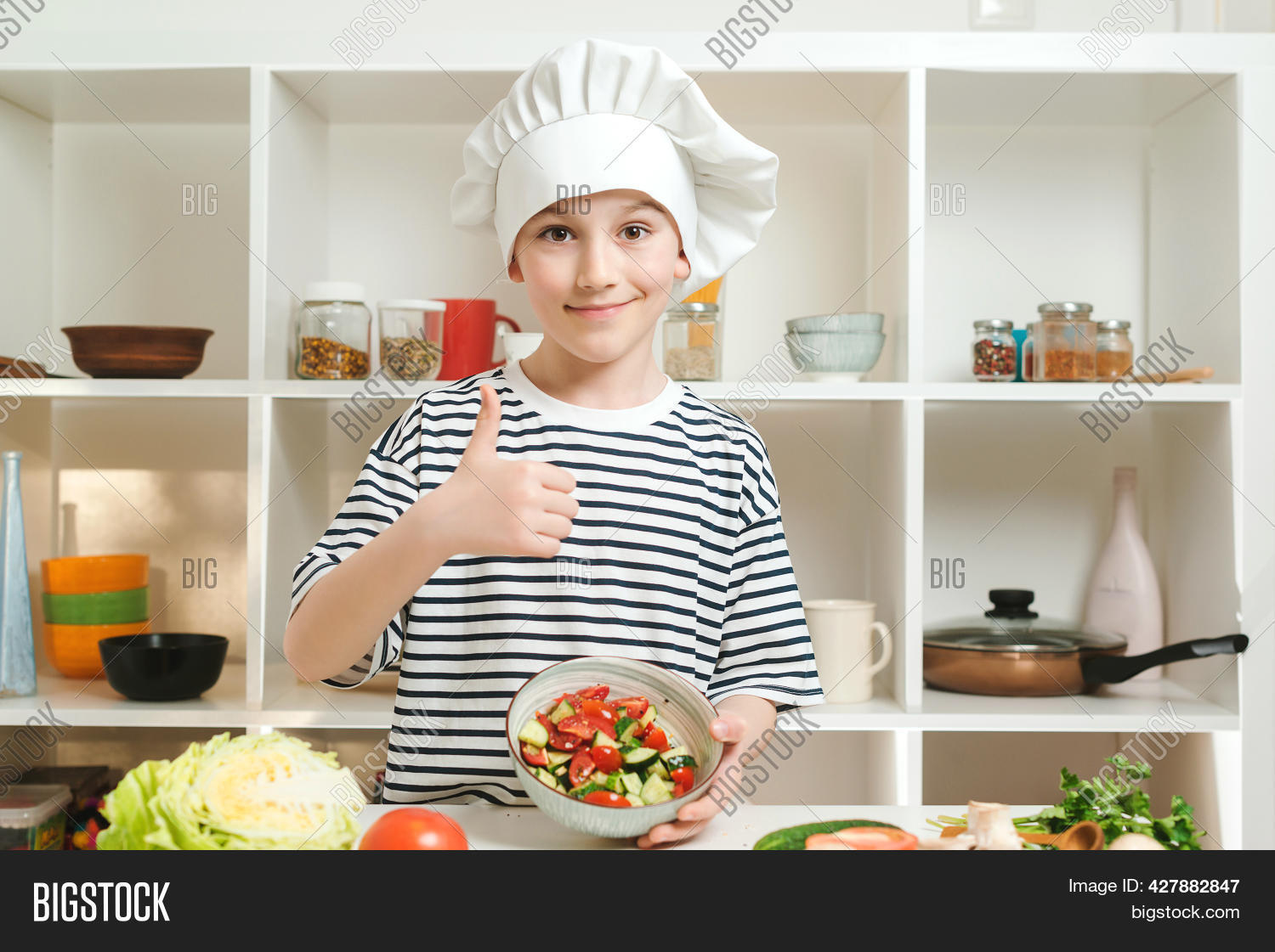 Smiling Boy Cooking Image & Photo (Free Trial) | Bigstock