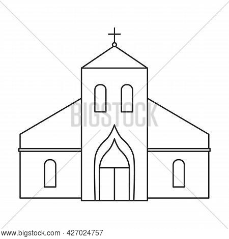 Church Vector Outline Vector & Photo (Free Trial) | Bigstock
