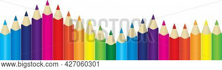 Multi Colored Pencil Border Images, Illustrations & Vectors (Free ...
